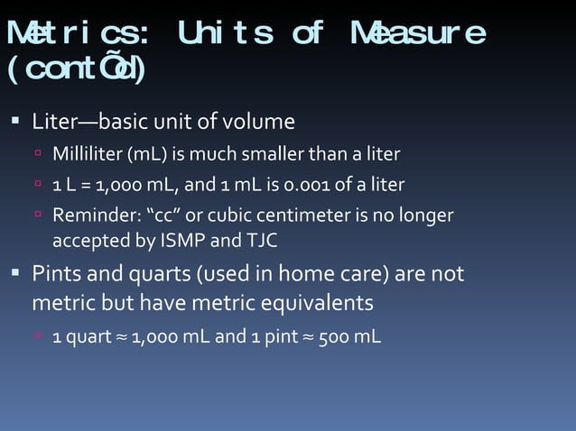 Metric System | PPT