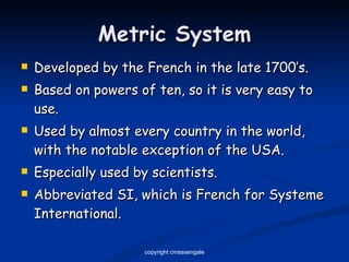 Metric system | PPT