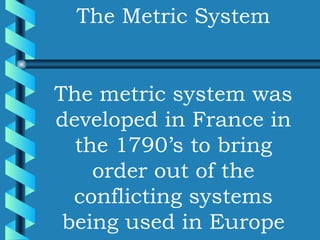 Metric System | PPT