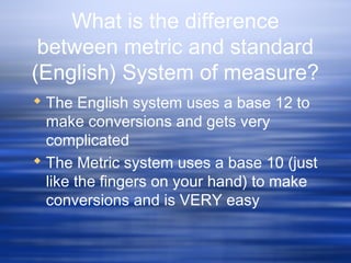 Metric system | PPT