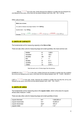 Metric system | DOC | Physics | Science