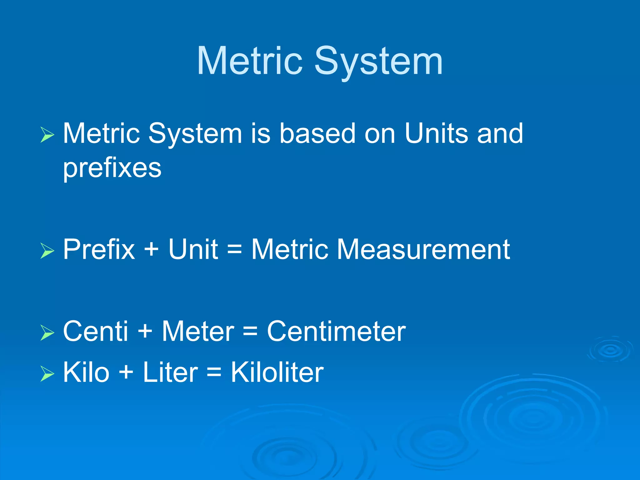 Metric system 2010 ccp | PPT