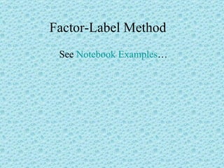 Metric system blackboard | PPT