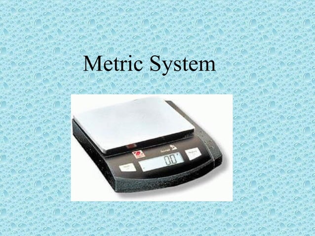 Metric system blackboard | PPT