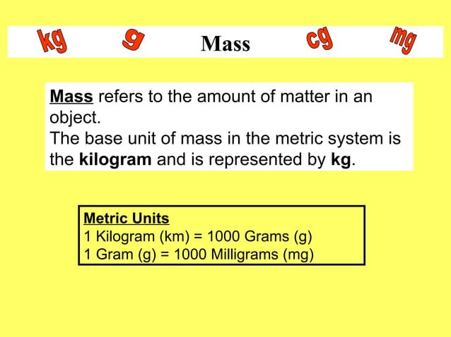 Metric System | PPT | Physics | Science