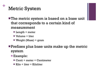 Metric System Scientific Notation | PPT