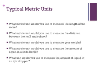 Metric System Scientific Notation | PPT