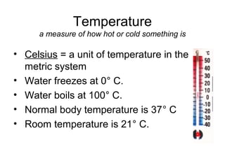 Metric Temperature Ppt | PPT | Physics | Science
