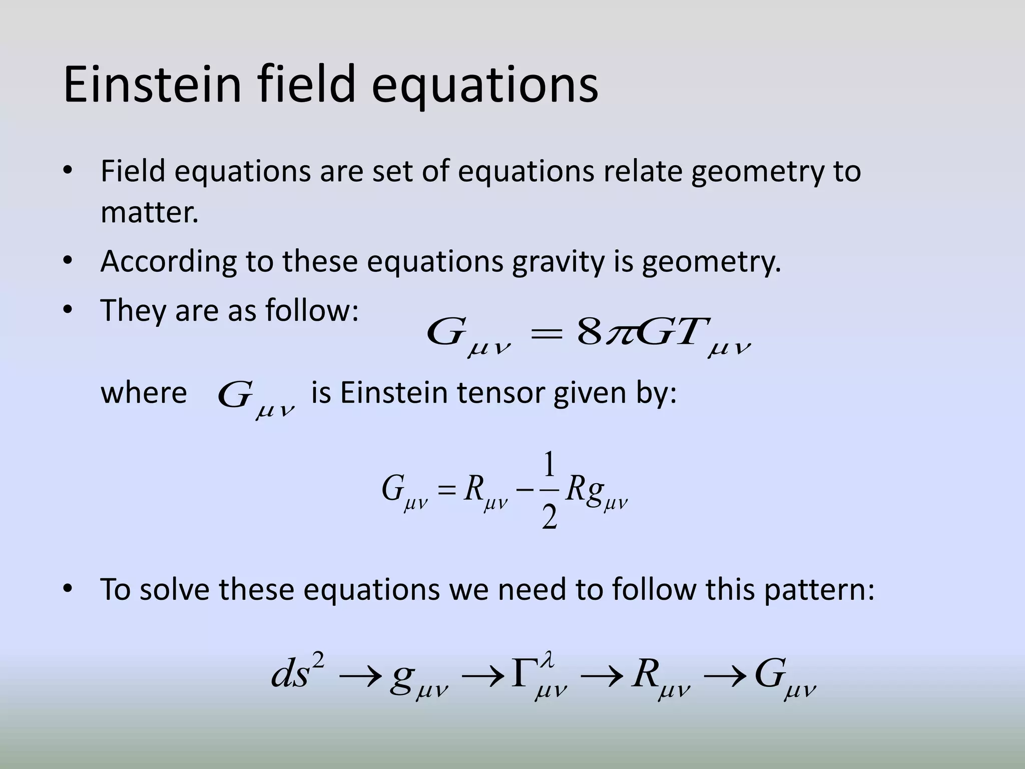Metric tensor in general relativity | PPTX