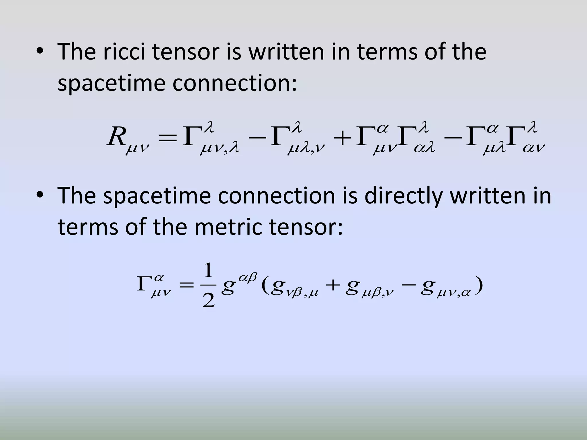 Metric tensor in general relativity | PPTX