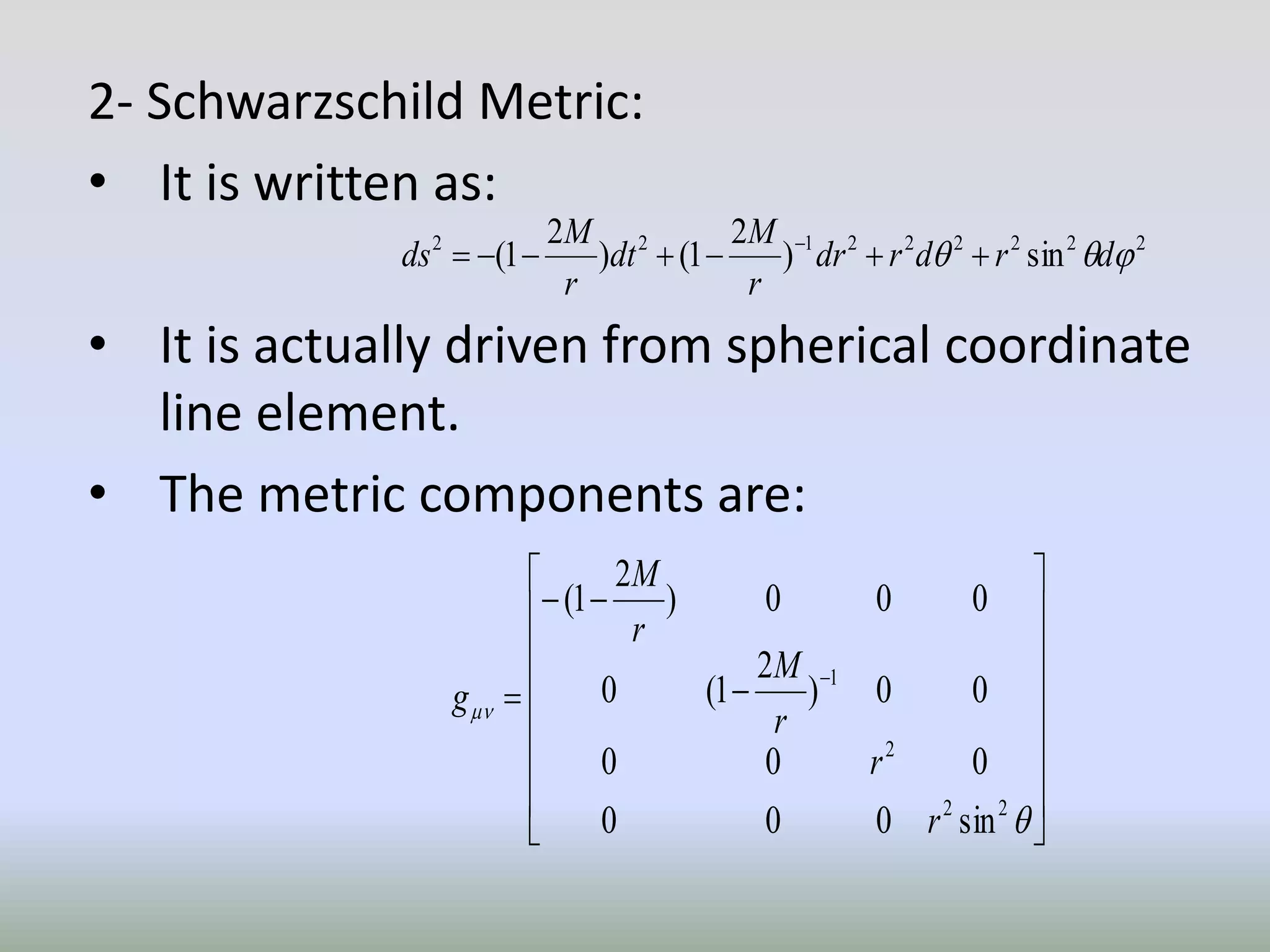 Metric tensor in general relativity | PPTX