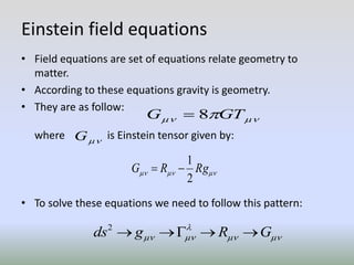 Metric tensor in general relativity | PPTX