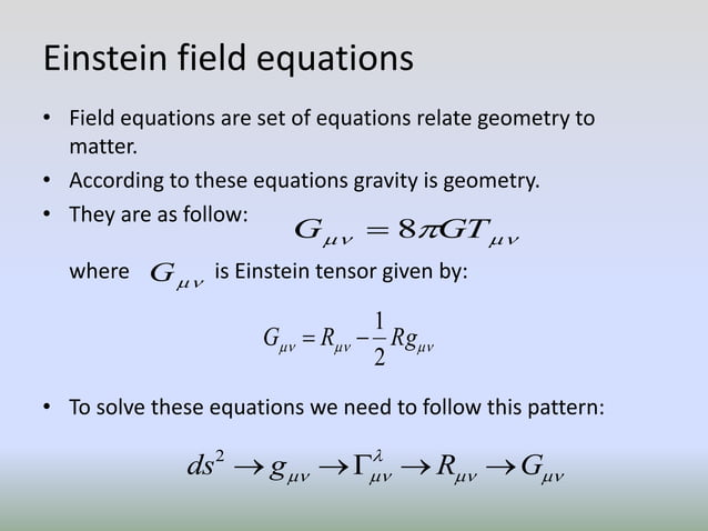 Metric tensor in general relativity | PPTX | Physics | Science