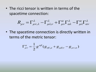 Metric tensor in general relativity | PPTX