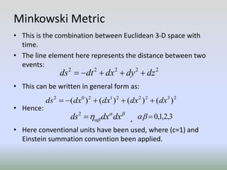 Metric tensor in general relativity | PPTX