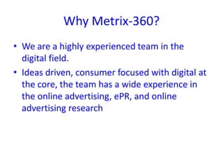 Metrix 360 | PPT