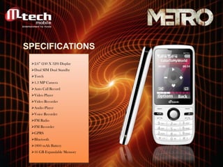 M TECH MOBILE" METRO" MODEL | PPT