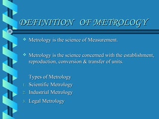 Metrology | PPT