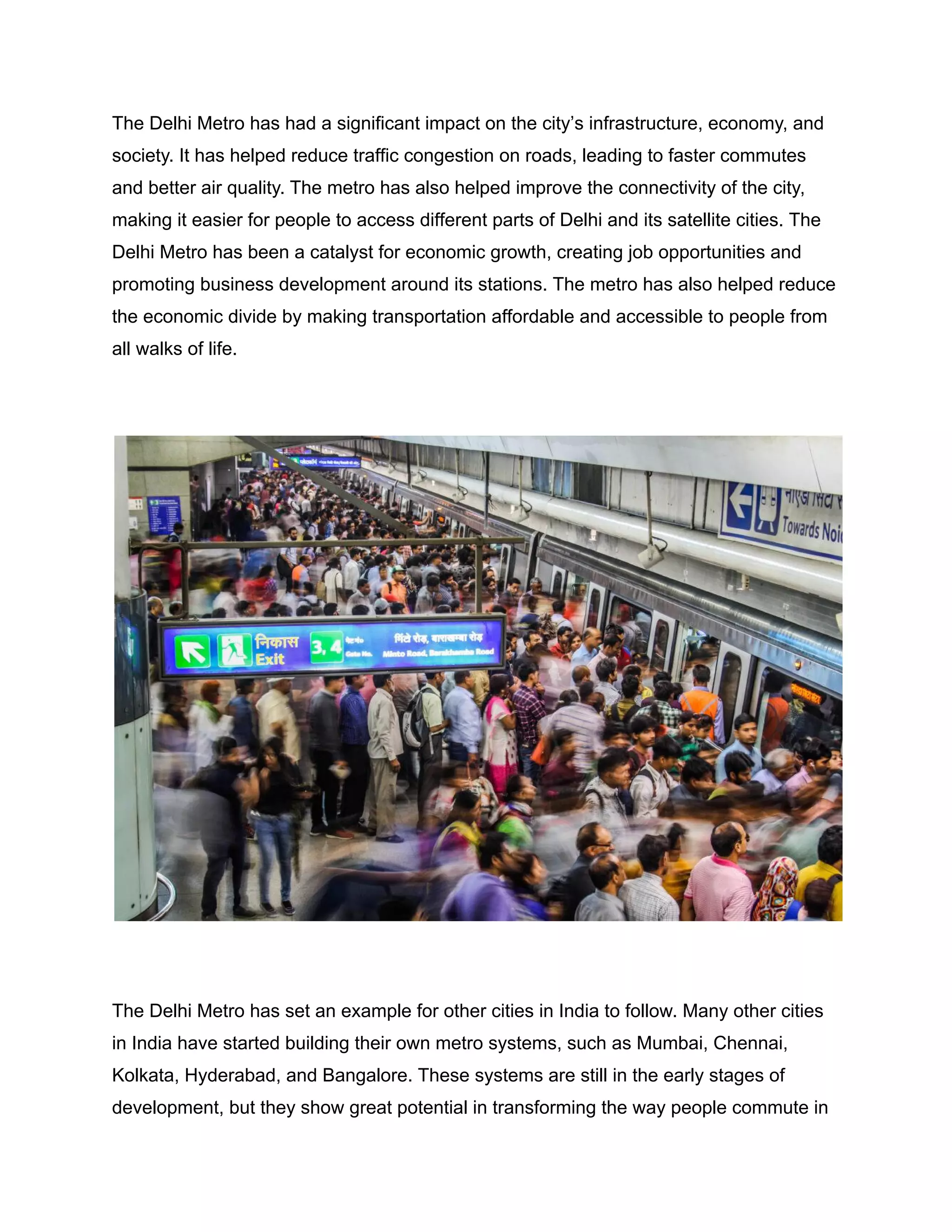 The Largest Metro System in India | PDF