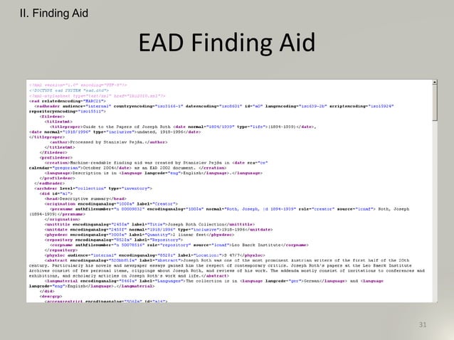 Introduction to EAD | PPTX