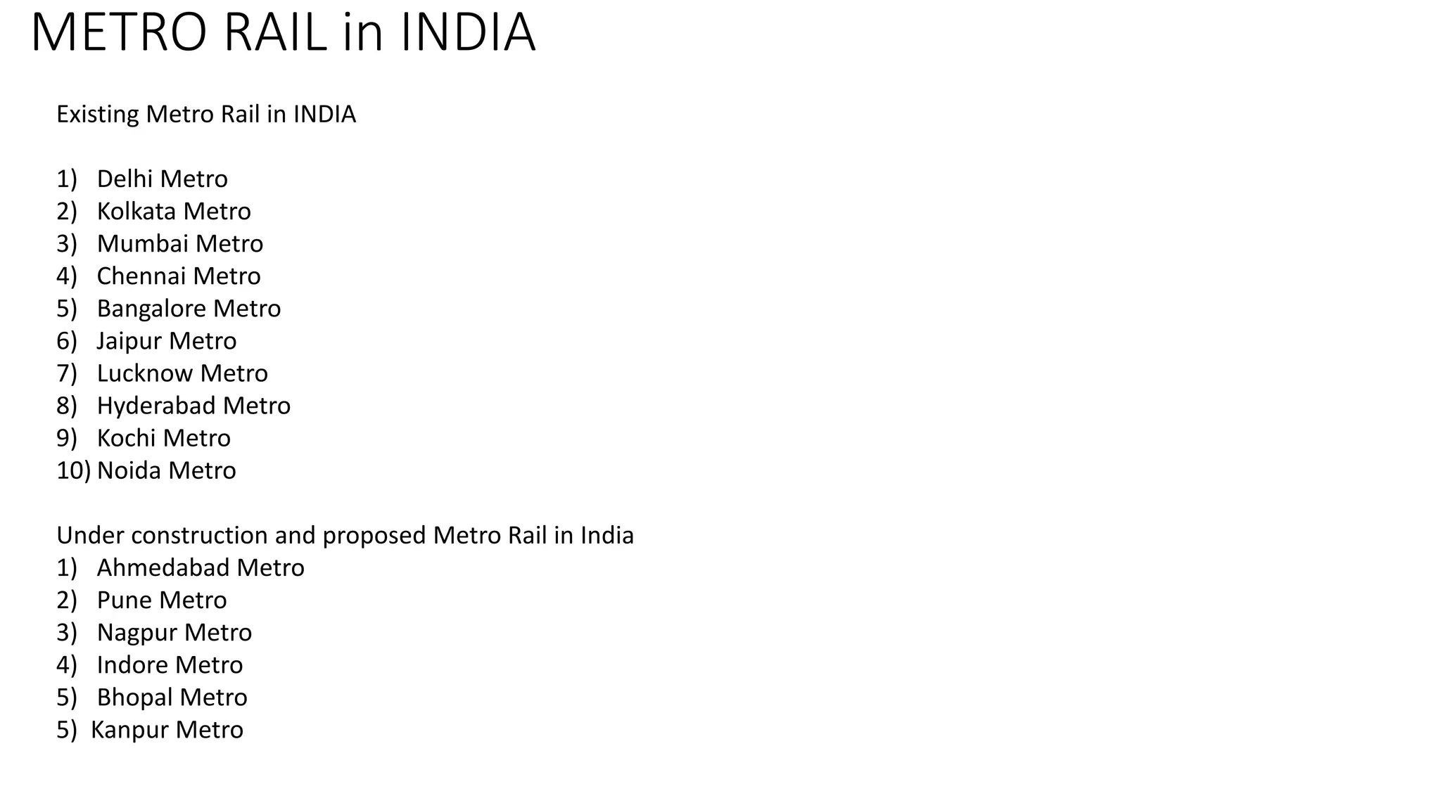 Construction sequence for metro Project (Elevated and Underground) and ...