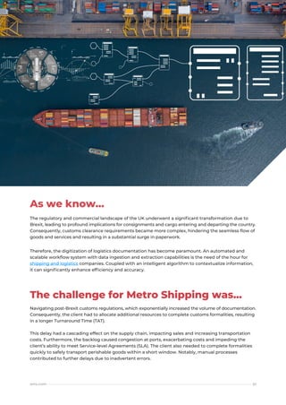 AI Enabled Customs Declarations | Metro Shipping Case Study | Download ...