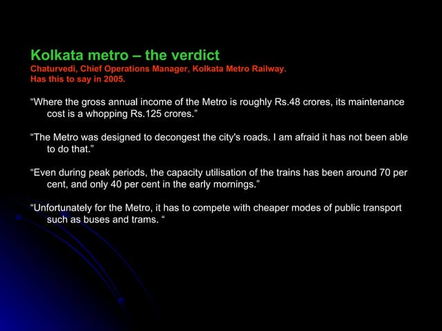 Metro vs. Bus - which is better ? | PPT