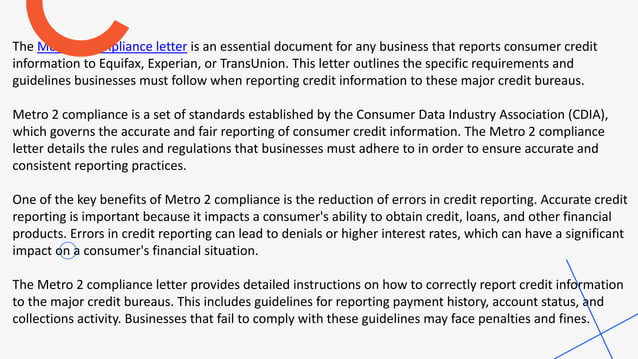 metro 2 compliance letter.pptx