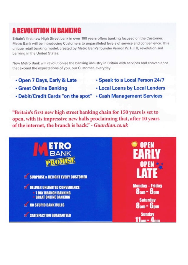 Metro bank brochure | PDF