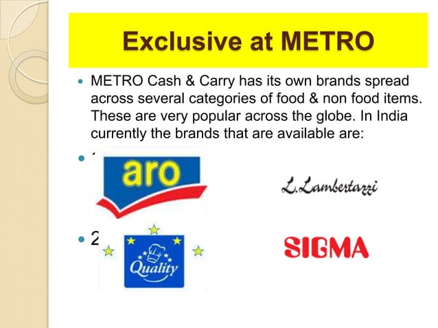 Metro cash and carry | PPTX | Retail Industry | Industries