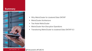 MetroCluster in Clustered Data Ontap | PPT