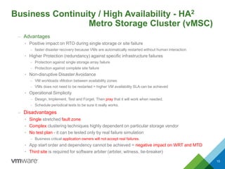 Metro Cluster High Availability or SRM Disaster Recovery? | PPT
