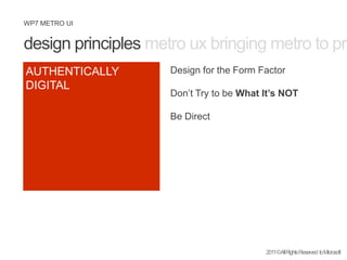 Windows Phone 7- The Metro design | PPTX