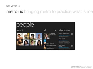 Windows Phone 7- The Metro design | PPTX