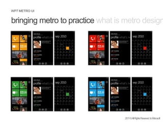 Windows Phone 7- The Metro design | PPTX