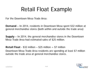 Downtown Mesa Retail Market Assessment - 2014 | PPT