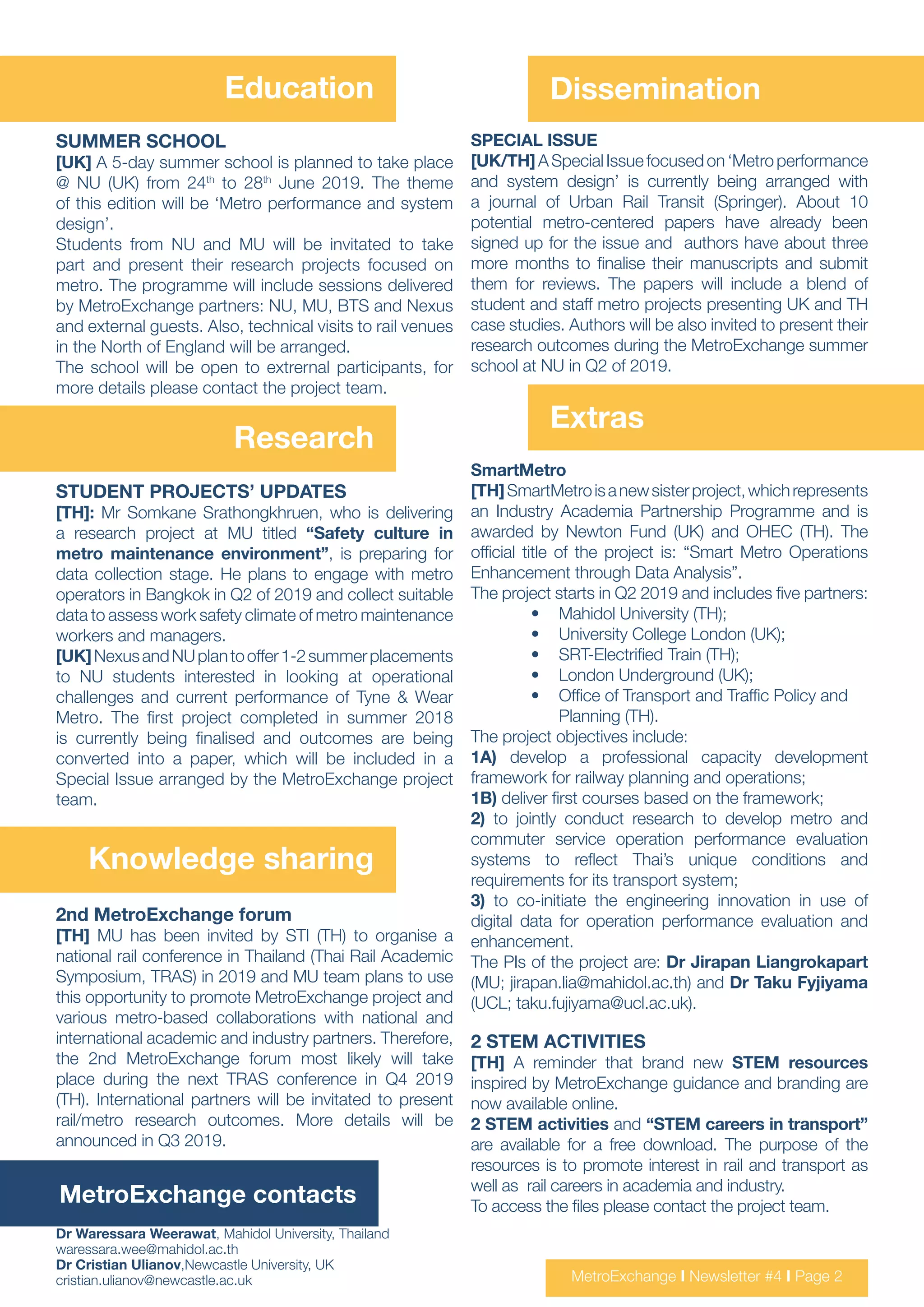 MetroExchange Newsletter #4 | PDF