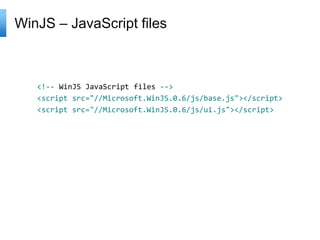 Windows 8 for Web Developers | PPTX | Web Design and HTML | Internet