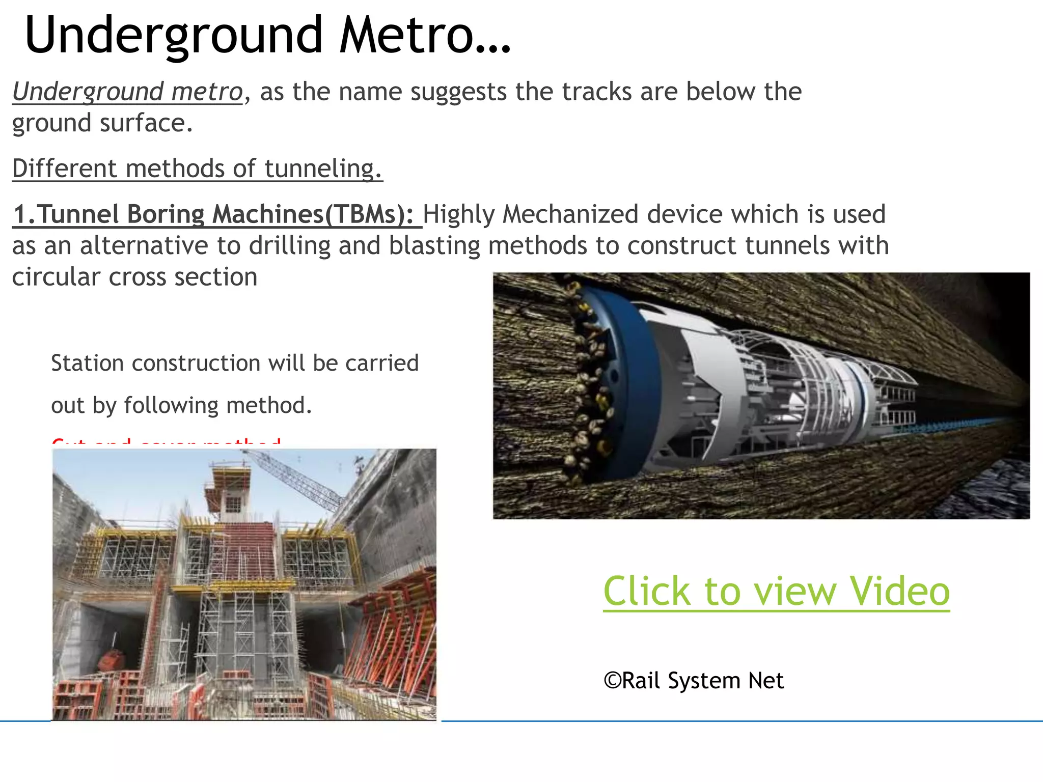 Presentation on Underground metro. | PPTX