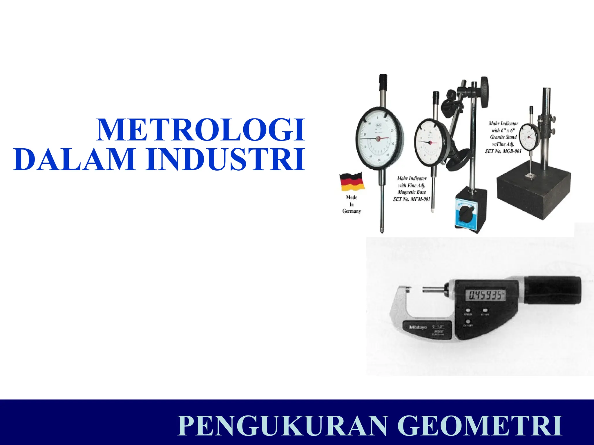 Metrologi industri dalam dan macam macam alat ukur | PPT