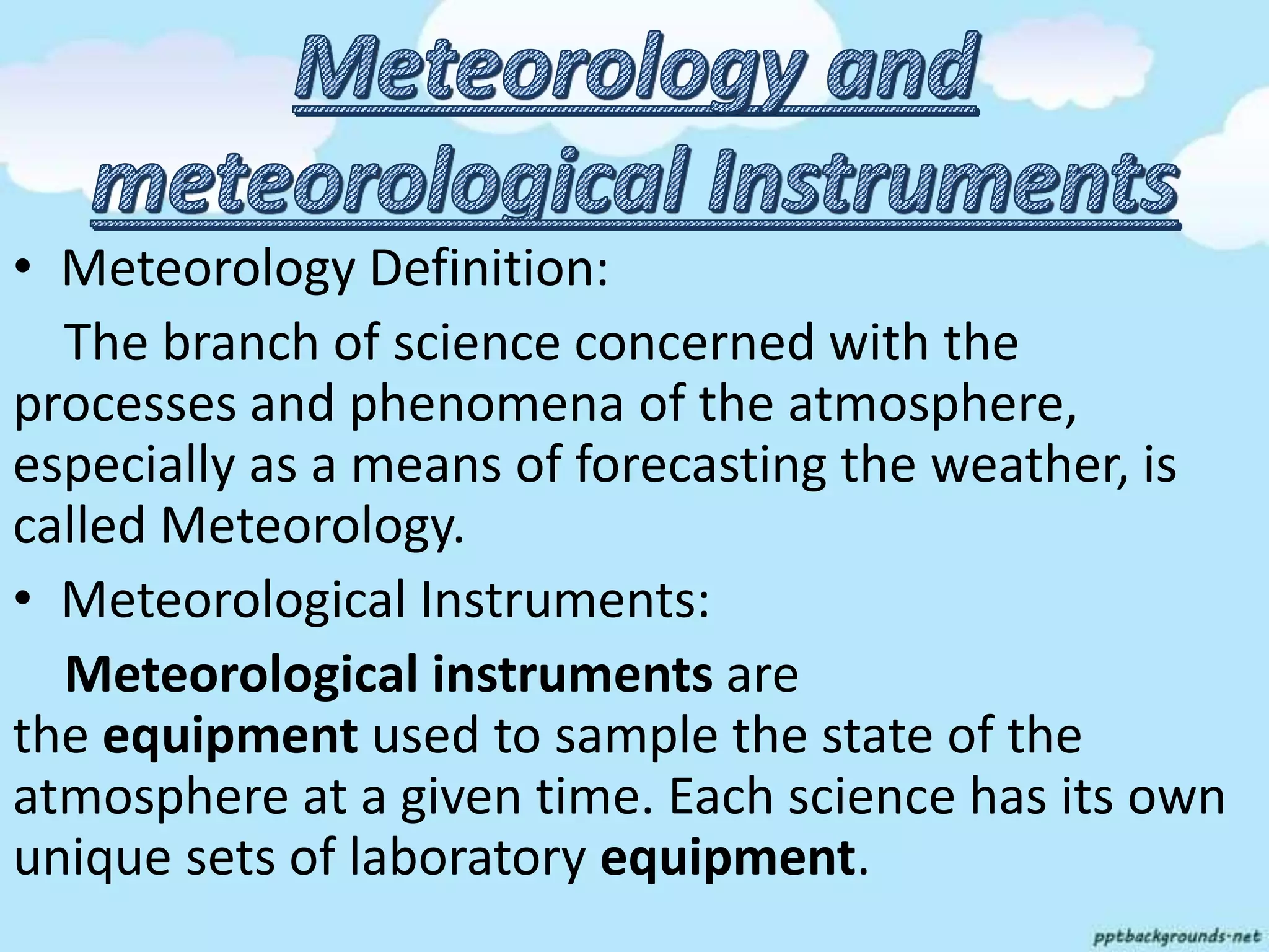 Metrological instuments. | PPTX
