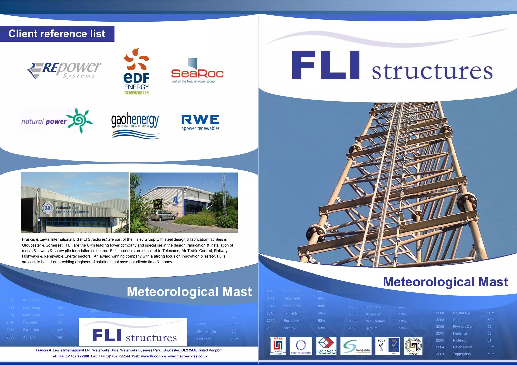 Meteorological Mast Data Sheet | PDF