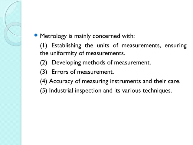 Metrology | PPT | Physics | Science