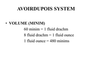 METROLOGY.pptx apothecare imperial and system international | PPTX
