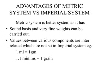 METROLOGY.pptx apothecare imperial and system international | PPT