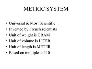 METROLOGY.pptx apothecare imperial and system international | PPT