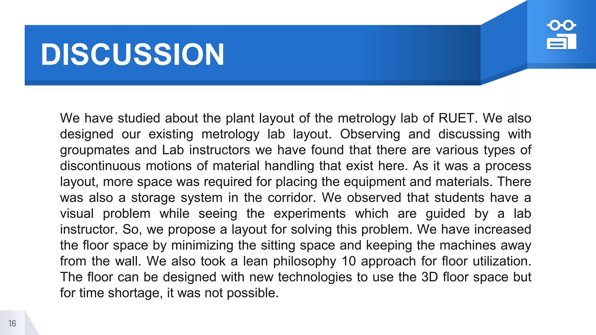 LAYOUT PLAN OF RUET METROLOGY LAB | PPT