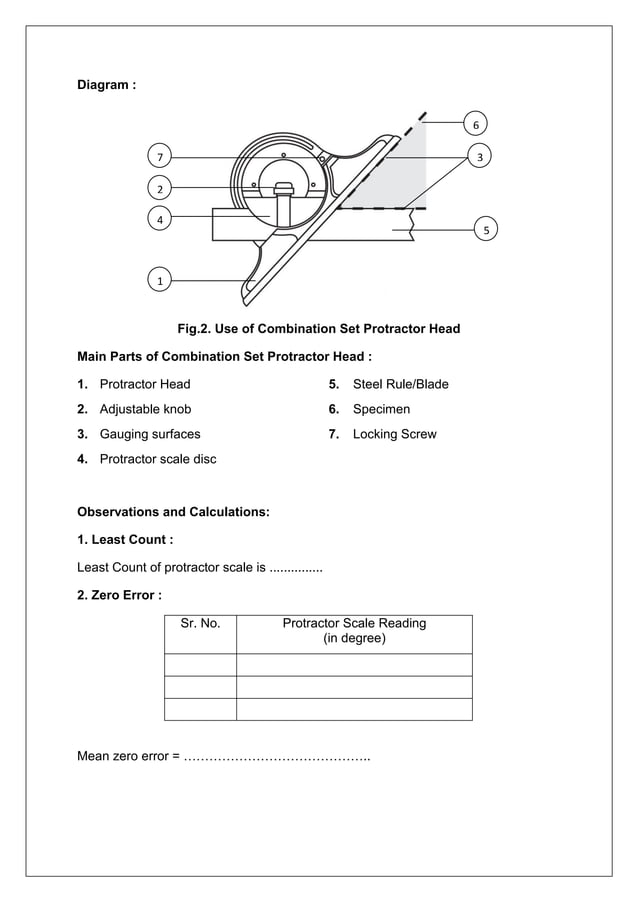 Metrology and instrumentation lab manual | PDF