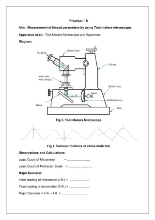 Metrology and instrumentation lab manual | PDF