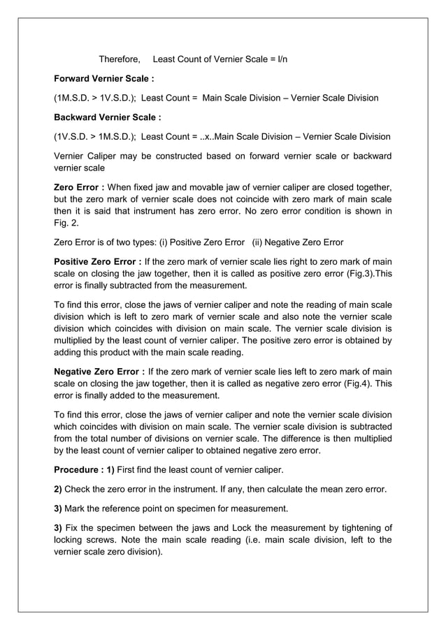 Metrology and instrumentation lab manual | PDF